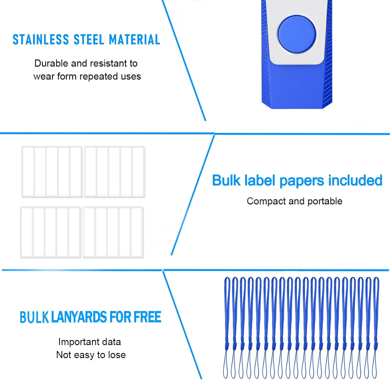 20PCS 2GB Bulk Flash Drives USB 2.0, EASTBULL Swivel Thumb Drives USB Drives Bulk (10 Colors, 20 Units)