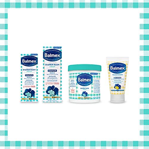 Balmex Complete Protection Daily Baby Diaper Rash Cream, Clinically Proven To Reduce Redness in Just One Use*, with Zinc Oxide + Botanicals, Pediatrician-Recommended, 4oz, 3 Pack