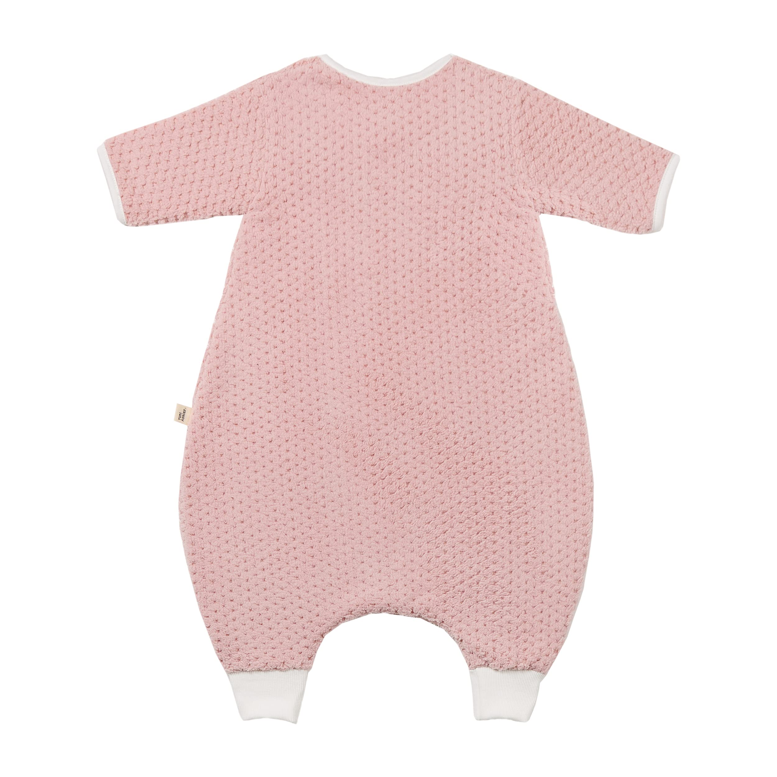 Yuni Ashley Sleep Sack 30-48Months (2.5-4yrs) Medium 2.5 TOG Waffle Teddy Pink - Baby Sleeping Sack | Sleep Sacks for Babies | Wearable Blanket | Sleep Sack for Toddlers | Wearable Blanket Baby