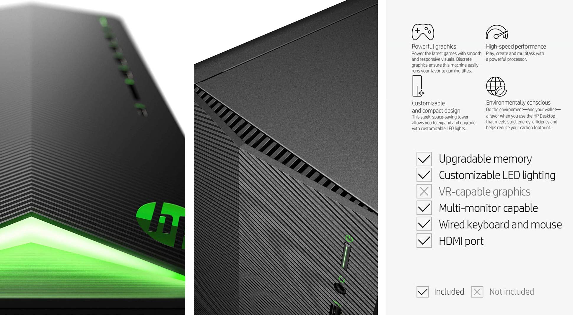 HP Pavilion Gaming Desktop PC Computer, AMD Ryzen 5 4600G, GTX 1650 Super, 16GB RAM, 1TB SSD, WiFi, Bluetooth, HDMI, Windows 10 Home