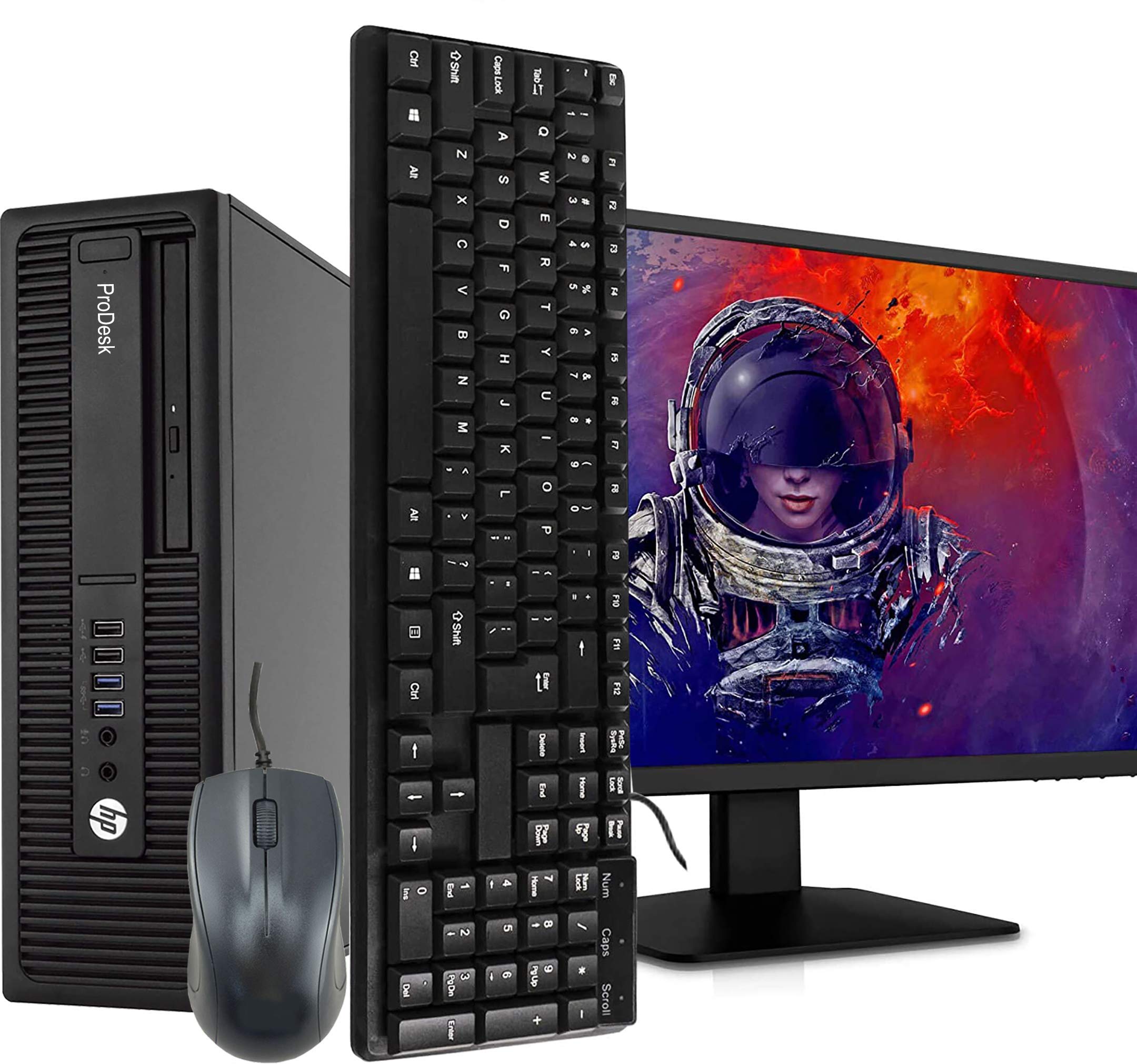 HP SFF Computer Desktop PC, Intel i7, 16GB Ram, 1 TB SSD, New 24†LCD Monitor, Microsoft Office 365 personal, BTO Keyboard & Mouse, DVD, WiFi, Windows 10 Pro (Renewed)
