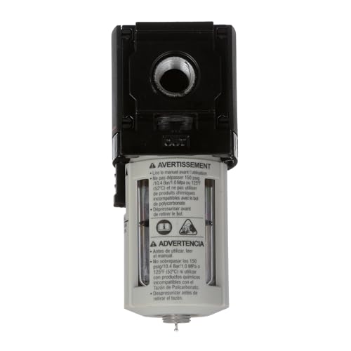ARO Ingersoll Rand ARO F35121-400-VS Air Line Filter, 1/4" NPT - 150 psi Max Inlet, Black