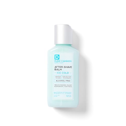 Duke Cannon Supply Co. Ice Cold Cooling Effect After-Shave Balm - Closes Pores and Soothes Skins to Prevent Irritation, 2.3 Fl oz.