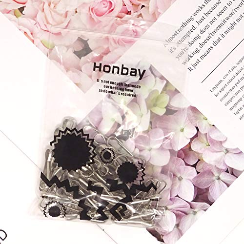 Honbay 50PCS 32mm 1 1/4" Metal Spring Hooks Snap Clips for Lanyard, Zipper Pull, ID Card, Key Chain, Plant Hanger, etc (32mm)