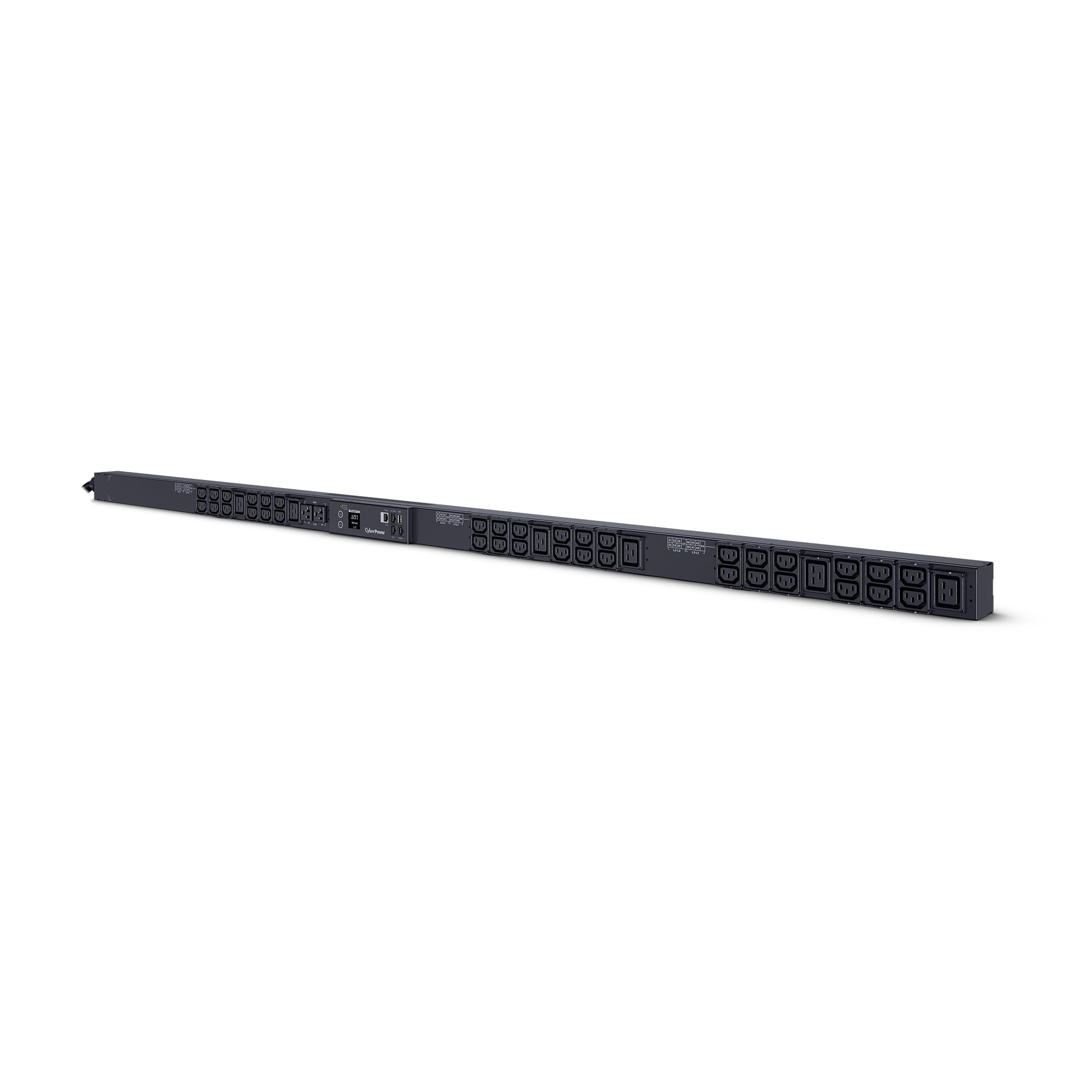 CyberPower PDU33103 Monitored 3 Phase PDU, 208V, 20A (Derated 16A), 44 Outlets, 0U Rackmount