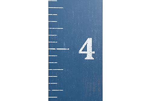 Creative Co-Op Growth Chart Ruler Wall Décor, 0.75" x 66.00", Blue