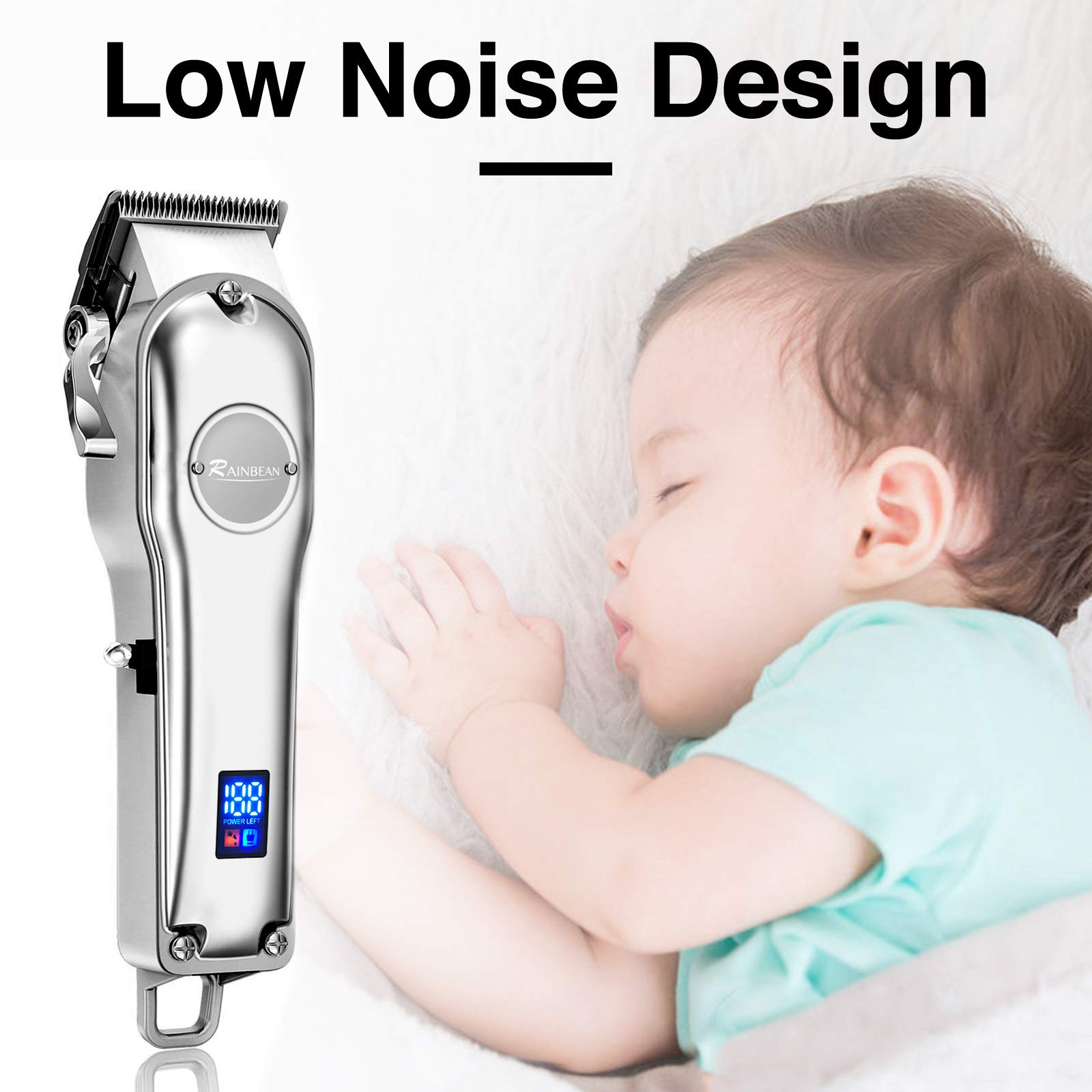 Hair Clipper for Men RAINBEAN Professional Hair Trimmer Set Cordless Baber Hair Cut & Grooming Kit LED Display