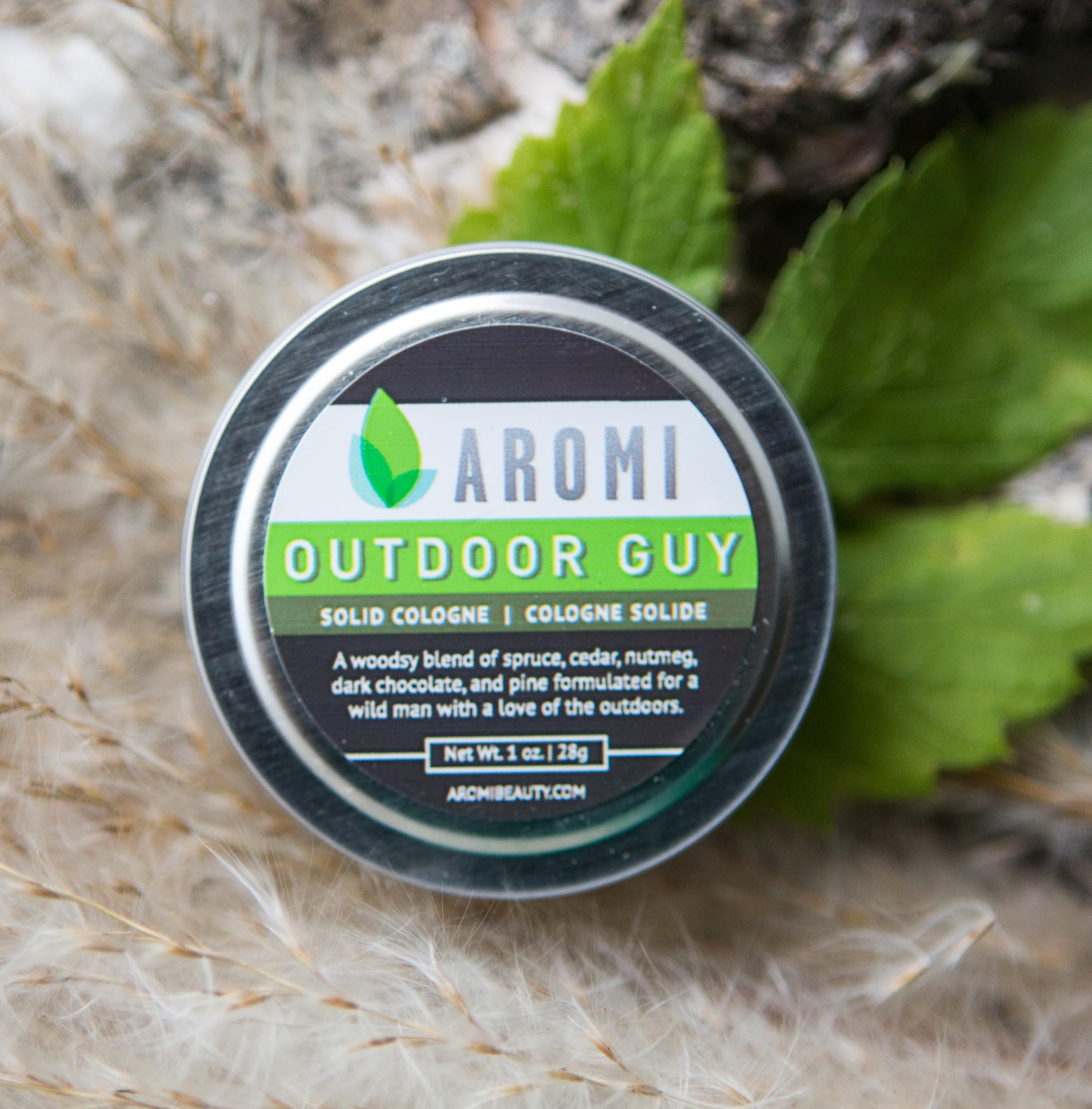 Aromi Solid Cologne | Woodsy, Earthy Men's Fragrance, Pine, Spruce, and Cedar Scent, Vegan, Cruelty-free, Father's Day Gift, Alcohol-Free (Outdoor Guy)