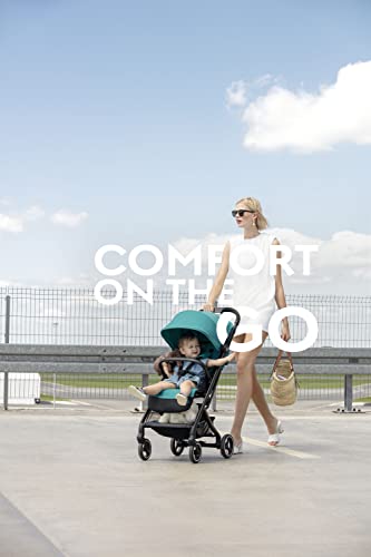 CYBEX Beezy Stroller, Lightweight Baby Stroller, Compact Fold, Compatible with All CYBEX Infant Seats, Stands for Storage, Easy to Carry, Multiple Recline Positions, Travel Stroller, Classic Beige
