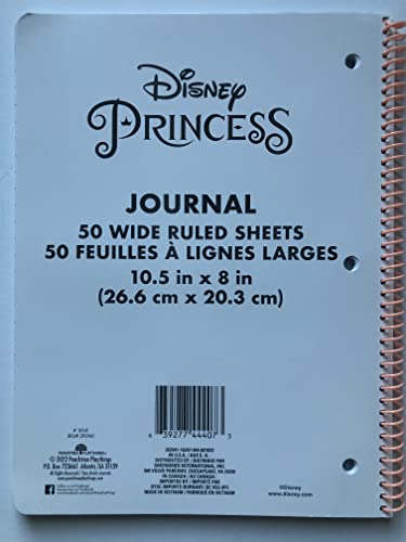 Spiral Bound Princess ''Be The Hero of Your Journey'' 50 Sheet Wide Ruled Notebook - 8 x 10.5 Inches