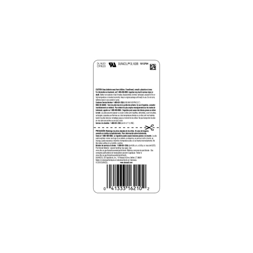 Duracell 1620 3V Lithium Battery, 1 Count Pack, Lithium Coin Battery for Medical and Fitness Devices, Watches, and more, CR Lithium 3 Volt Cell