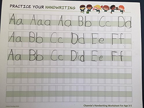 Channie’s Practice Handwriting & Printing Paper Workbook One Page A Day, 250 Pages Front & Back, 125 Sheets, Grades PreK – 1st, Size 8.5” x 11” Summer School, Summer Bridge