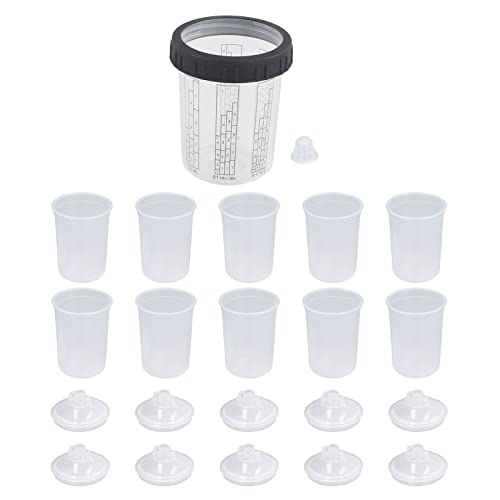 Aqur2020 Paint Spray Cup, Paint Spray Cups Plastic Spray Jug Sealing for Commercial Coatings Paint Accessories 350ml