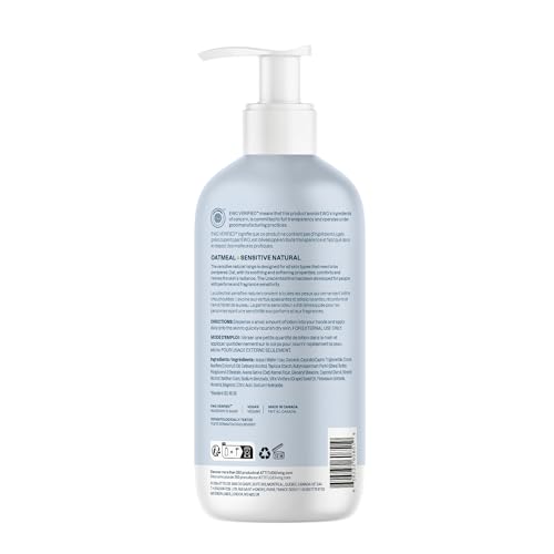 ATTITUDE Body Lotion for Sensitive Skin with Oat, EWG Verified, Dermatologically Tested, Vegan, Extra Gentle, Unscented, 16 Fl Oz
