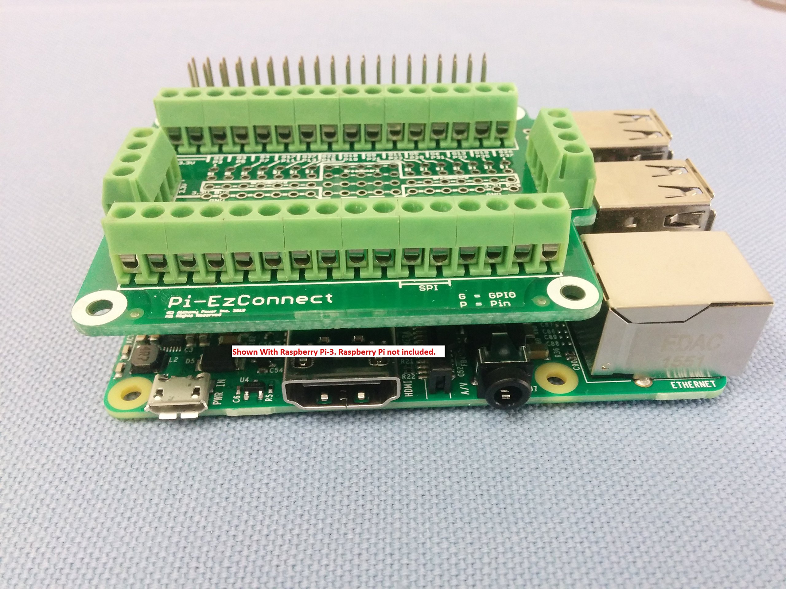 Alchemy Power Inc. Pi-EzConnect. Raspberry Pi 4, Pi 3 etc GPIO Connector. A HAT to Connect GPIOs and sensors to Raspberry a Pi