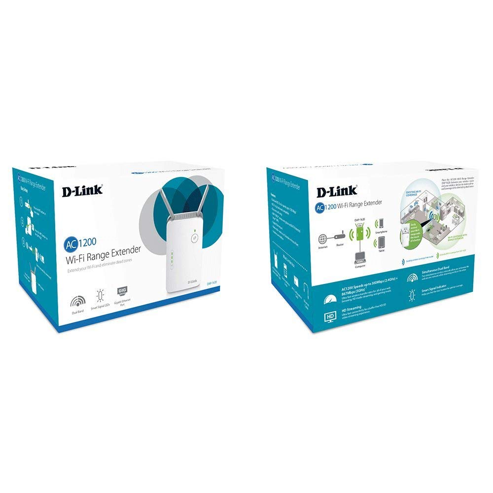 D-Link AC1200 Wi-Fi Range Extender (DAP-1620) (Renewed)