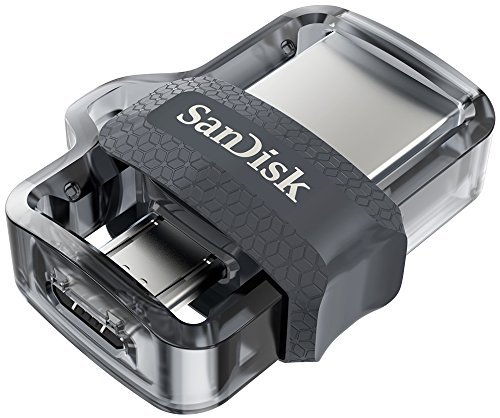 SanDisk Ultra (Two Pack) Dual Drive m3.0 for Android Devices and Computers Flash Drive Bundle with Everything But Stromboli Lanyard (128GB 2 Pack)
