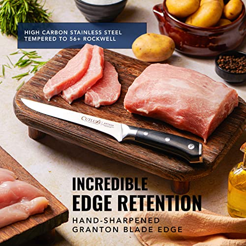Cutluxe Boning & Fillet Knife β 6" Deboning Knife, Perfect for Meat Trimming β Razor Sharp Blade from High Carbon German Steel β Full Tang & Ergonomic Handle Design β Artisan Series