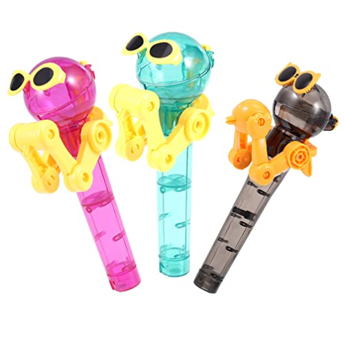 ABOOFAN Kids Toys Bulk Candy Upside Down Capsule Robot 3pcs Lollipop Robot Robot Lollipop -up Lollipop Holder Novelty Lollipop Case Fun Gifts for Upside Down Capsule Robot Bulk Candy