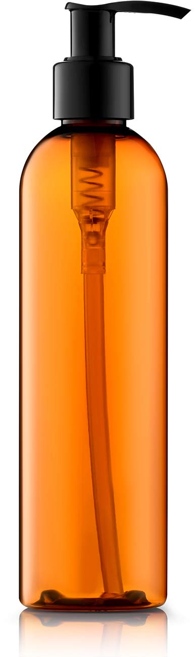 Bar5F Pump Bottle Dispenser 8.5-Ounce UV Protection for Lotion Oil Cream Soap Shampoo Empty Refillable BPA-Free 6-Pack
