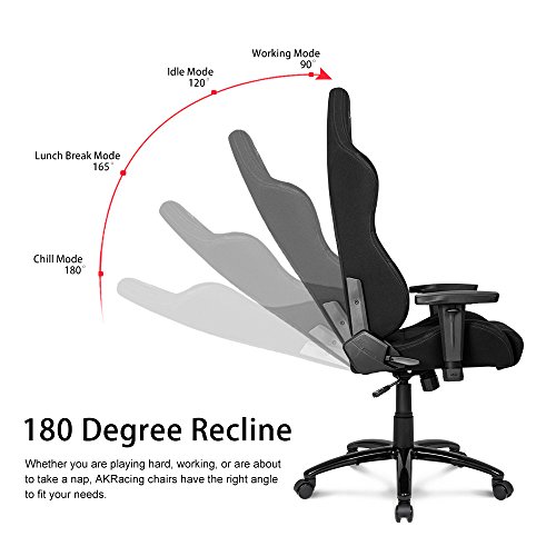 AKRacing Core Series EX Gaming Chair, adjustable, Metal, Black