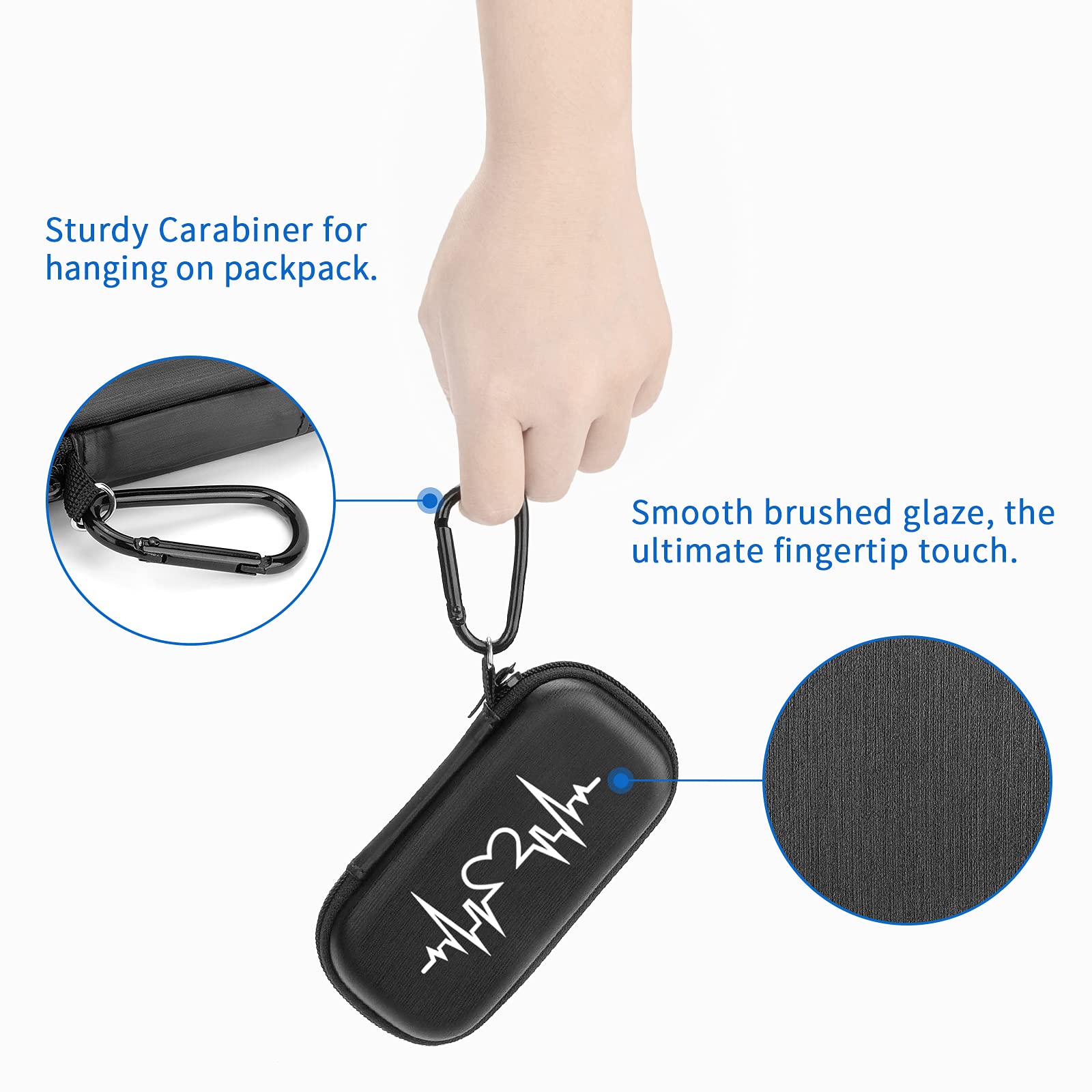 Hard Case for AliveCor kardia Mobile Heart Monitor EKG Devices, Travel Case Protective Cover Storage Bag (6L/Classic EKG)