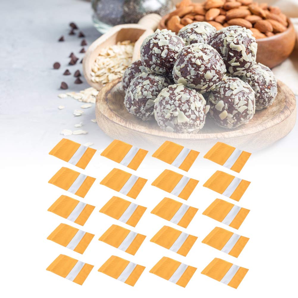 20pcs Kraft Paper Stand-Up Bags with Window: Convenient Storage Solution for Food and Snacks