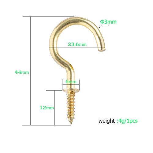 donjon VONVOFF 1.73 Inches Ceiling Hooks,Black Wall Hooks for Hanging Plants,Kitchen Hooks,Drop Ceiling Hooks,Cup Hooks,Great for Indoor & Outdoor Use(30 Packs)