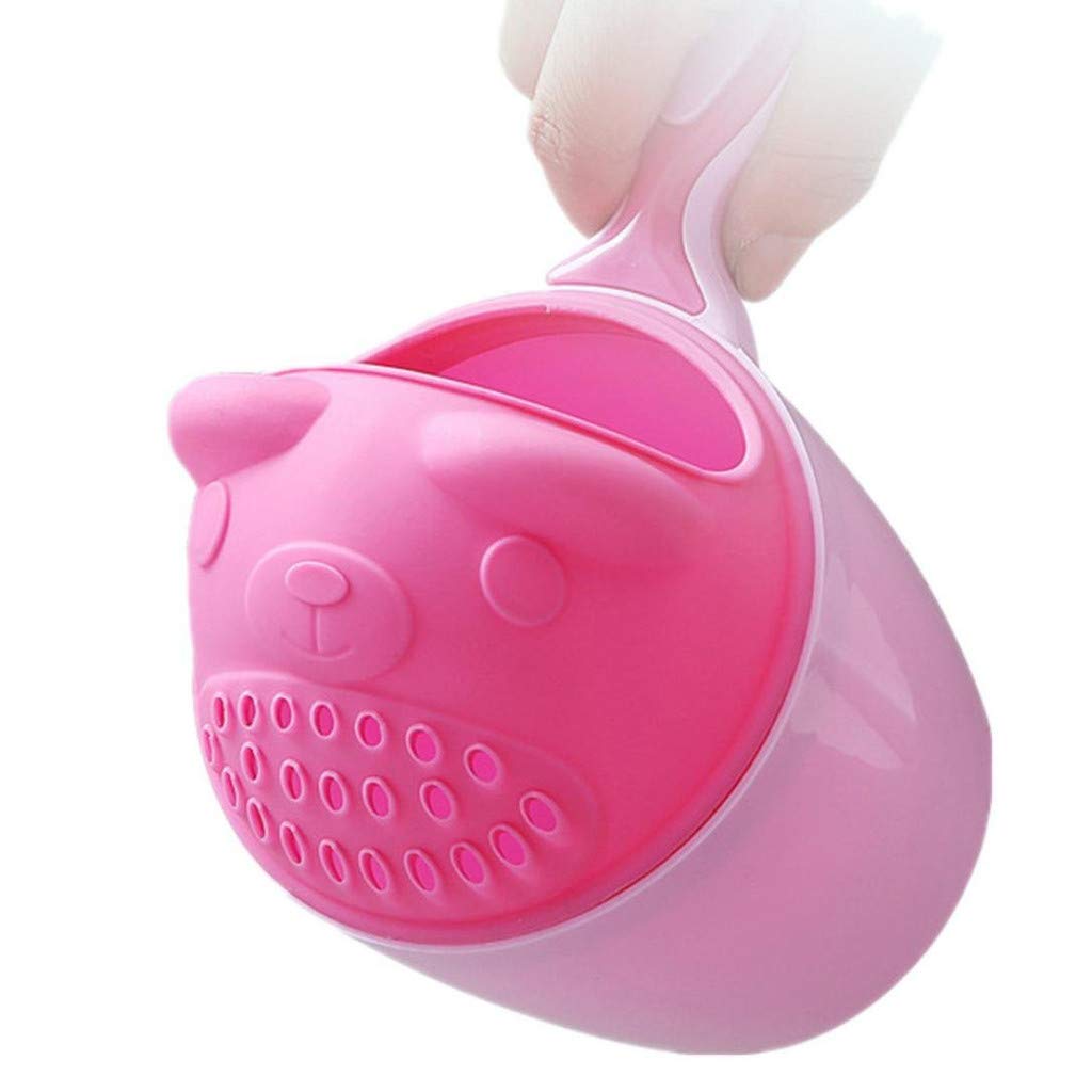 Digood Waterfall Rinser Shampoo Cup with Animal Handle for Kids (6 Months - 6 Years), Pink