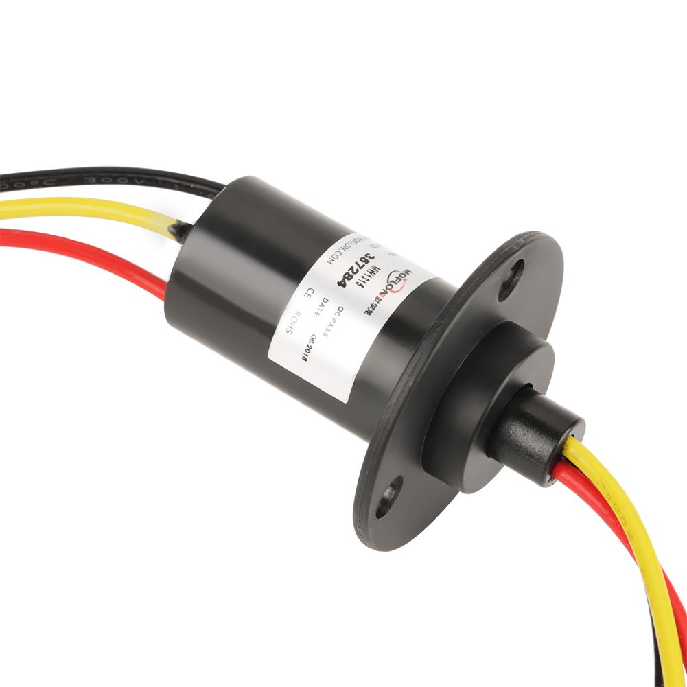 Mini Slip Ring 250RPM 15A 3 Wires 0-600V Multi-channel Transmission Anti-jamming for Wind Turbine Power Generator