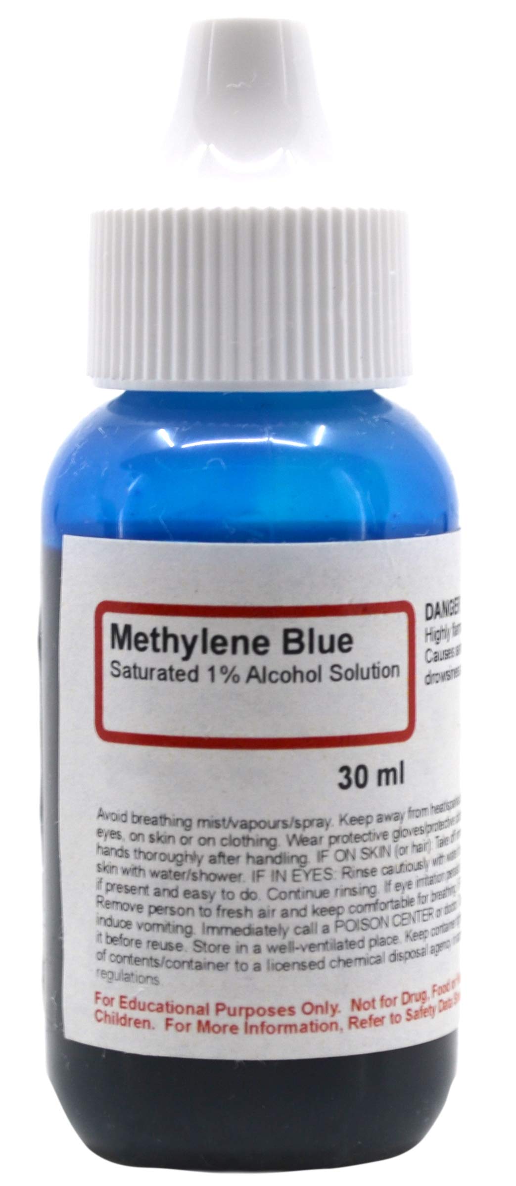 ALDON Innovating Science Methylene Blue, Saturated 1% Alcohol Solution, 1 fl oz (30mL) - The Curated Chemical Collection