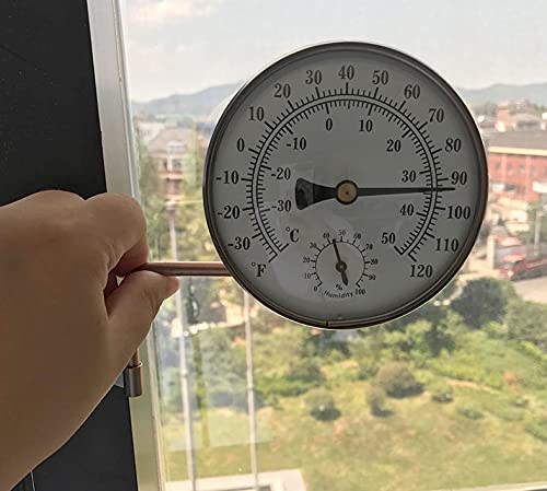 4-Inch Brass Swivel Thermometer with Humidity Function