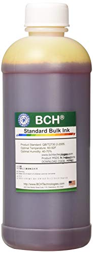 BCH Standard Bulk Yellow Refill Ink 500 ml (16.9 oz) for HP Printers