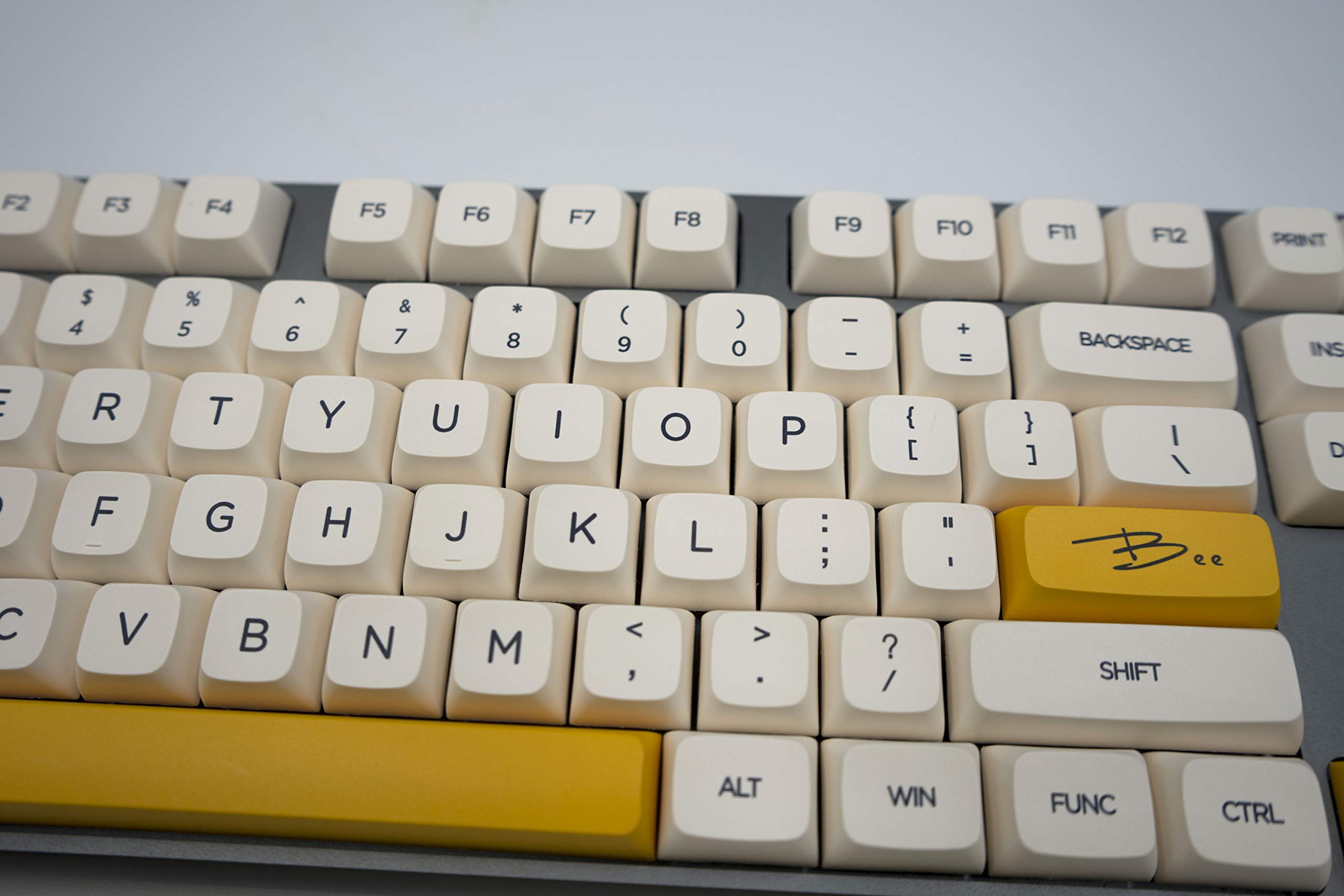 Blue Hat XDAS keycaps Dye-Sublimated Keycap for Cherry MX Switch keycaps for Wired USB Mechanical Gaming Keyboard (Milk)