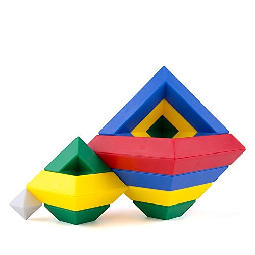 Agirlgle Building Blocks Stacking Toys for Kids Stacker Toy 3D Puzzle Stem Toys Pyramid Speed Cube, Creative Educational Toys for Kids Preschool Learning Toys Stacking Block