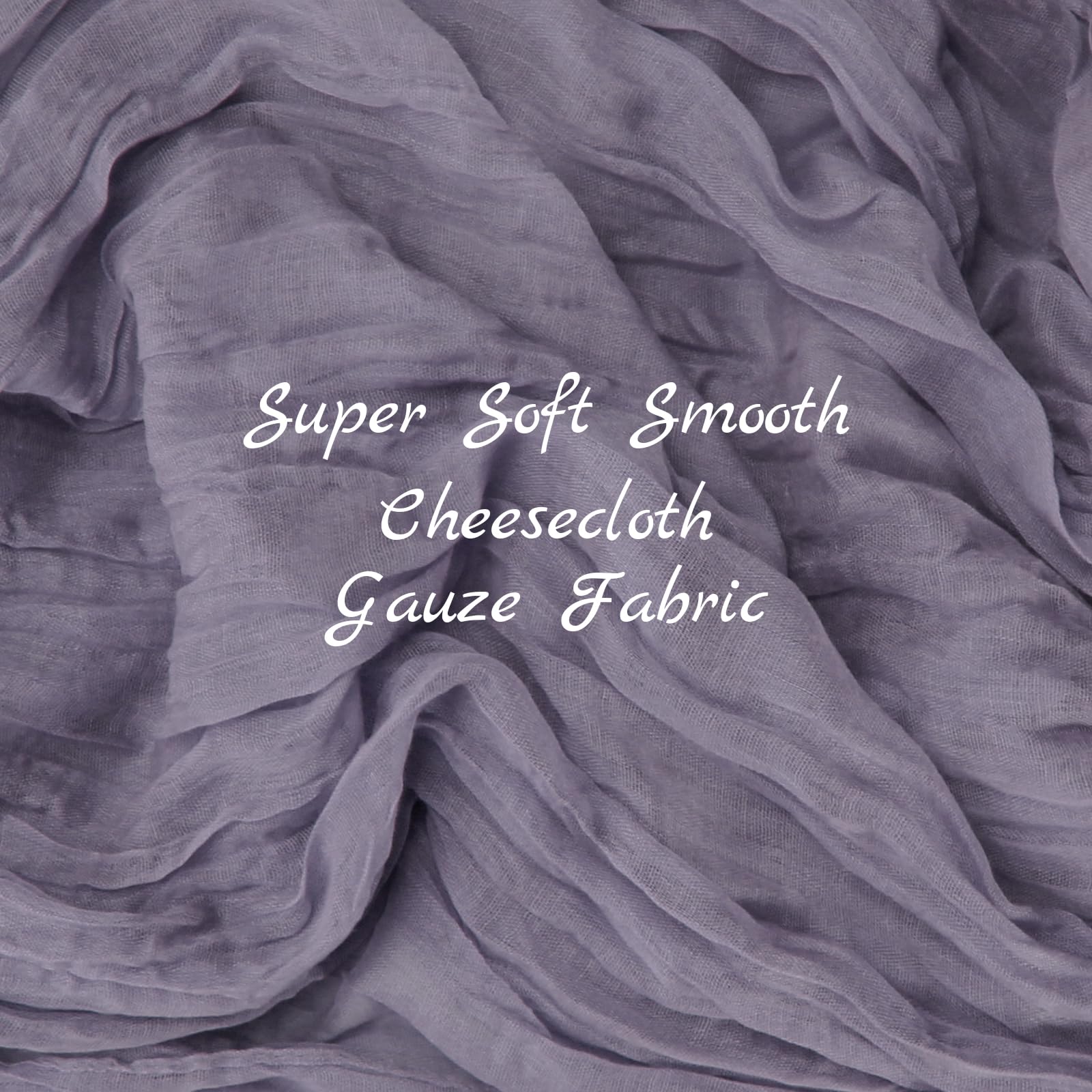 2 Pack Table Runners - RUCKAE Cheesecloth Table Runner 35x120 inch, Gauze Table Runner Cheese Cloth Table Runner for Wedding,Bridal Shower,Baby Shower,Bithday Party Table Decorations(Light Purple)