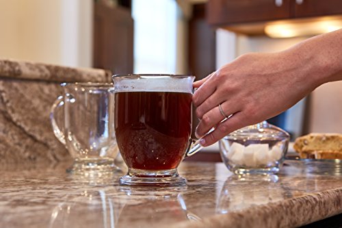 Anchor Hocking 16-oz Café Glass Coffee Mugs, Clear, Set of 6
