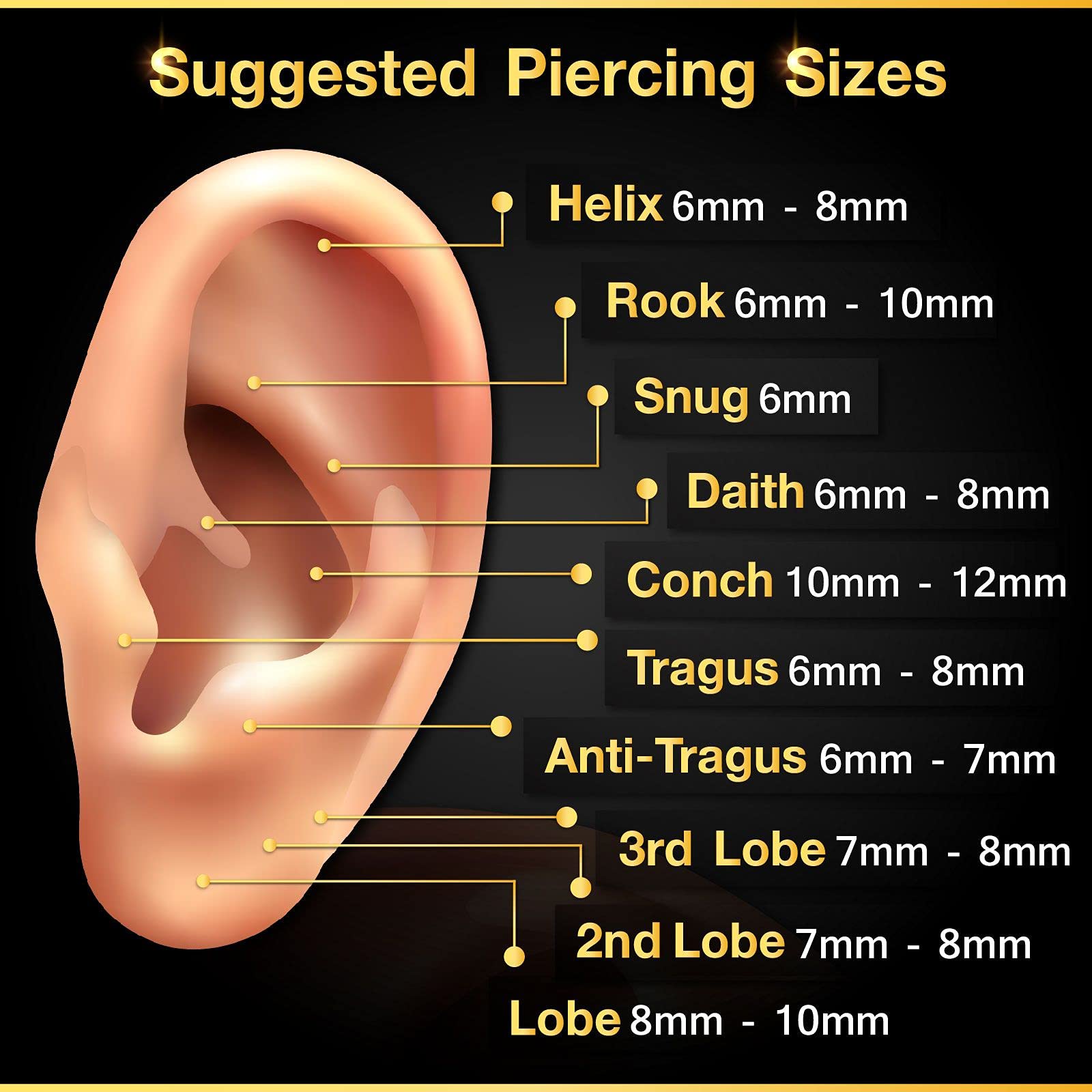 2PCS Surgical Steel Horseshoe Earrings 16 gauge 5/16 8mm 3mm Clear Crystal Ball Eyebrow Earrings Septum Piercing Jewelry 2145