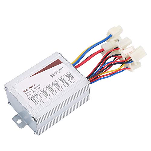 24V Brushed Motor Controller,Alomejor 24V 500W Controller Motore Spazzolato, Brush Motor Controller, 24V 500W Brushed Speed Motor Controller Box for Electric Bicycle Scooter E-Bike