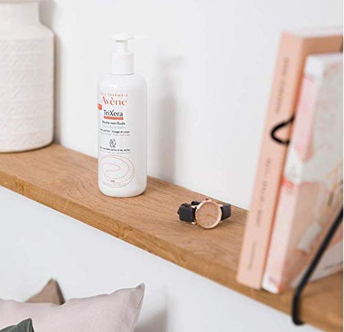 Avene Trixera Nutrition Nutri-Fluid Balm, Ceramides, Very Dry, Face and Body, Alcohol-Free, Pump, 13.5 Oz