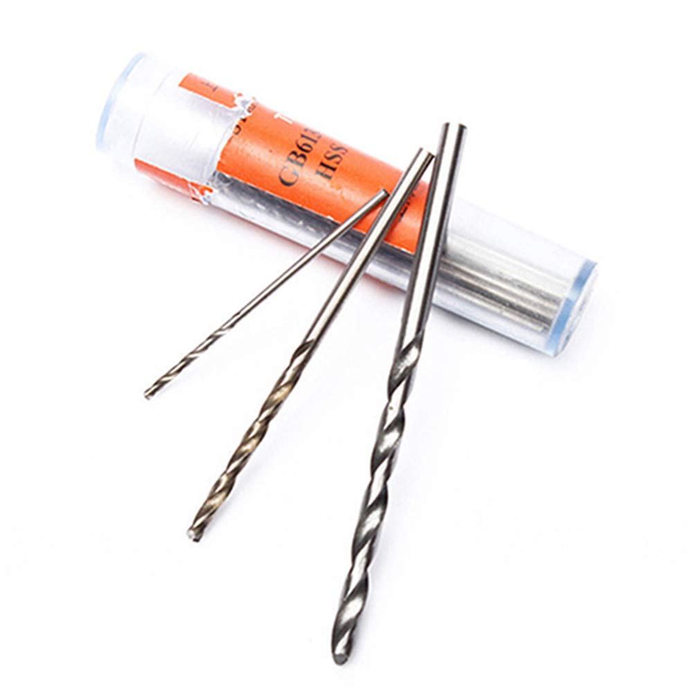 mogen886 10Pcs/Set 0.3mm-3mm Micro HSS Spiral Twist Drill Bits Set Mini Drilling Tool Silver 0.9mm