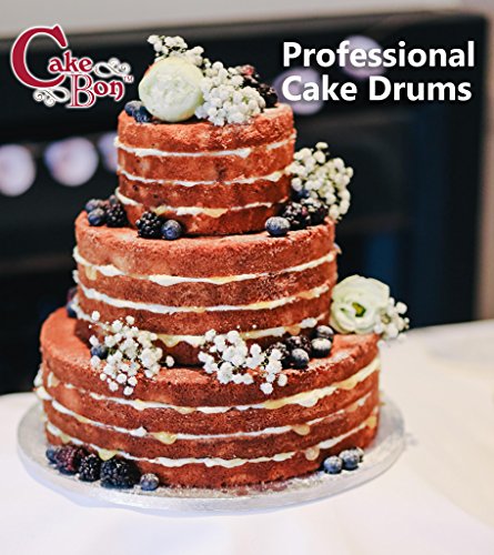 Cakebon Cake Drums Round 10 Inches - (Silver, 1-Pack) - Sturdy 1/2 Inch Thick - Professional Smooth Straight Edges