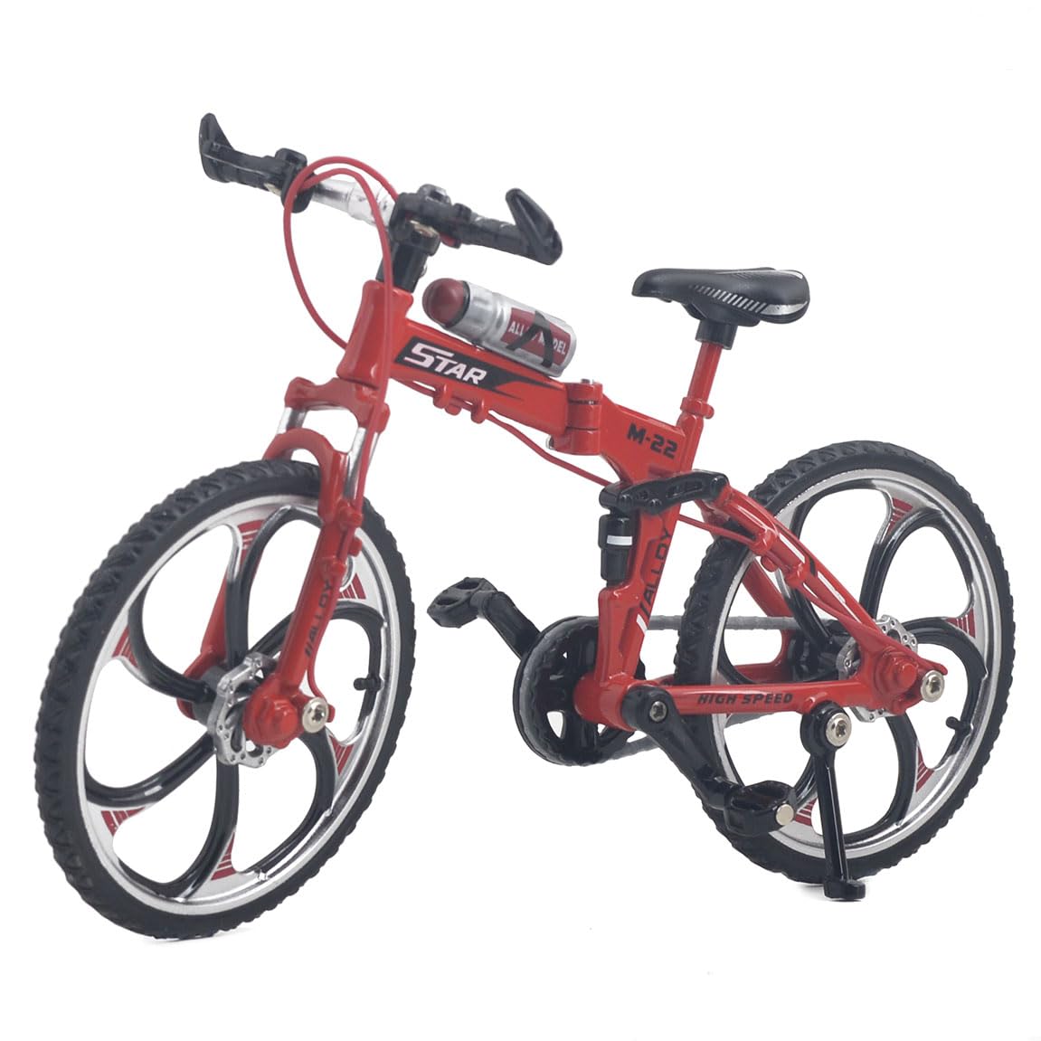 Ailejia Finger Racing Bicycle Mountain Bike Cake Topper Mini Dirt Bike Bicycle Model Cool Boy Toy (Red)