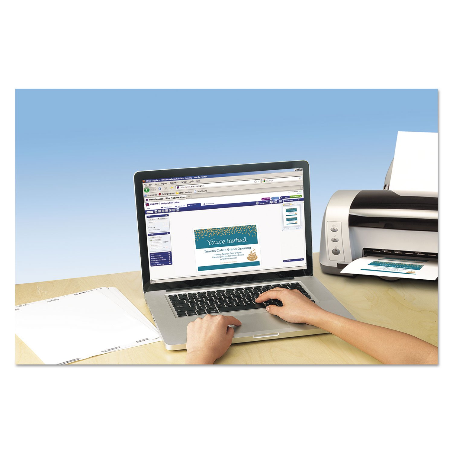 Avery 3379 Inkjet Note Cards, w/Envelopes, 4-1/4-Inch x5-1/2-Inch, 50/BX, WE
