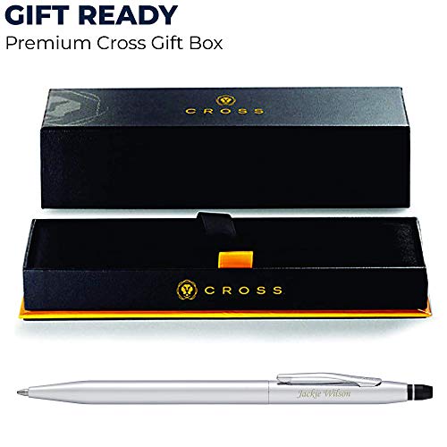 Dayspring Pens Engraved Cross Pen | Personalized Cross Click Ballpoint Pen - Polished Chrome. AT0622-101. Custom Name Engraving Comes in Cross Gift Case.