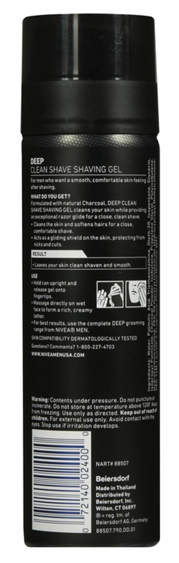Nivea Men Deep Clean Shave Gel 7 Ounce (Pack of 3)