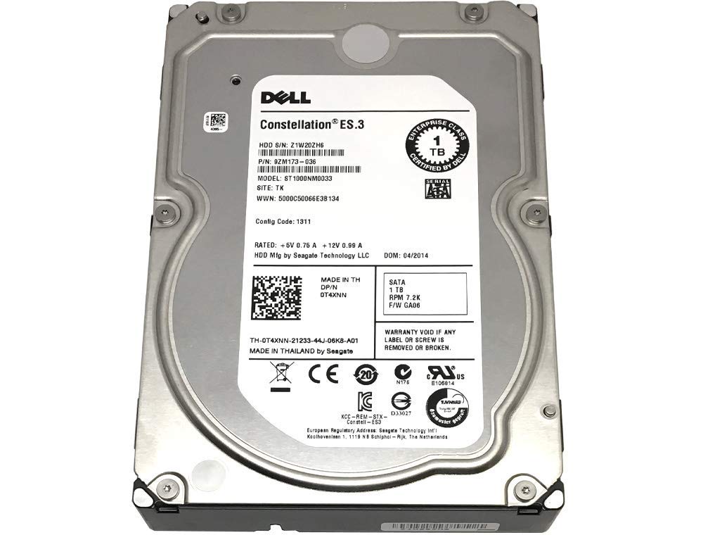 DELL/Seagate ST1000NM0033 1TB 7200RPM 128MB Cache SATA 6Gb/s 3.5-inch Internal Hard Drive OEM - w/1 Year Warranty (Renewed)