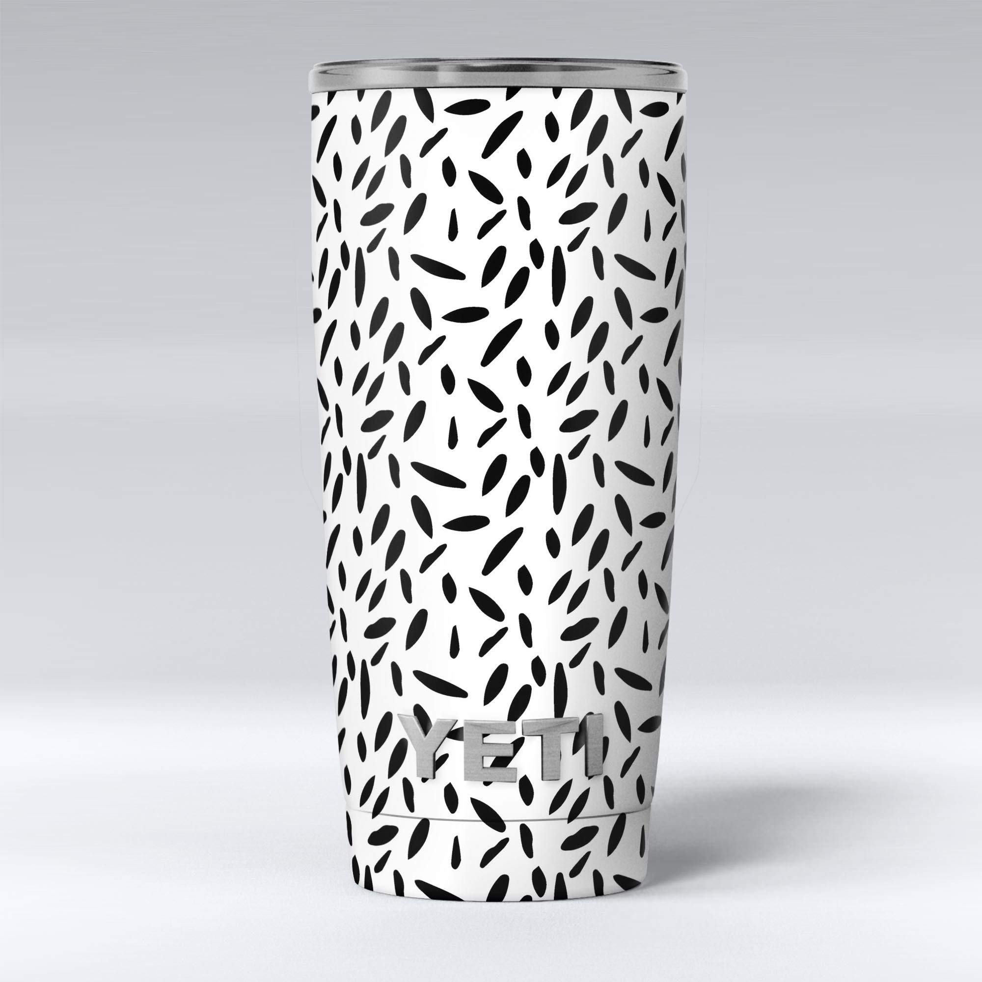 Design Skinz Slate Black Pedals with Translucent Backing - Skin Decal Vinyl Wrap Kit Compatible with The Yeti Rambler Cooler Tumbler Cups
