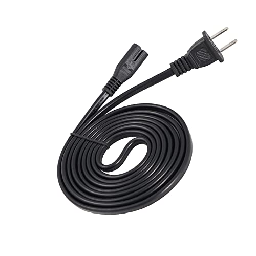 AC Power Cord Compatible Samsung TV, TCL lg Sony Sharp Insignia Hisense Toshiba TV 6 Feet 2 Prong Power Cable Replacement