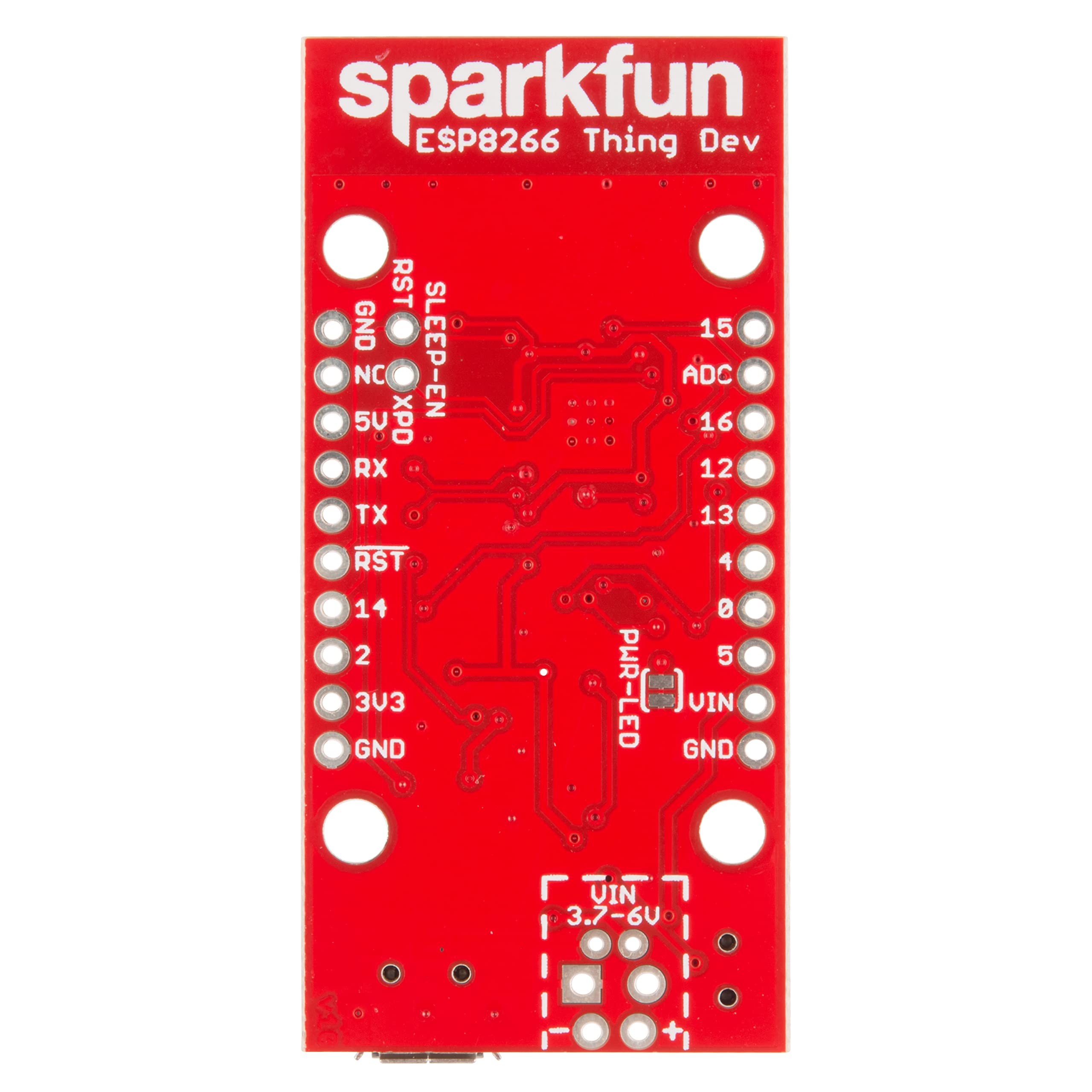 SparkFun ESP8266 Thing - Dev Board - WiFi-enabled microcontroller compatible with Arduino for Internet of Things WiFi Development On-board FTDI USB-to-Serial converter PCB trace antenna U.FL connector